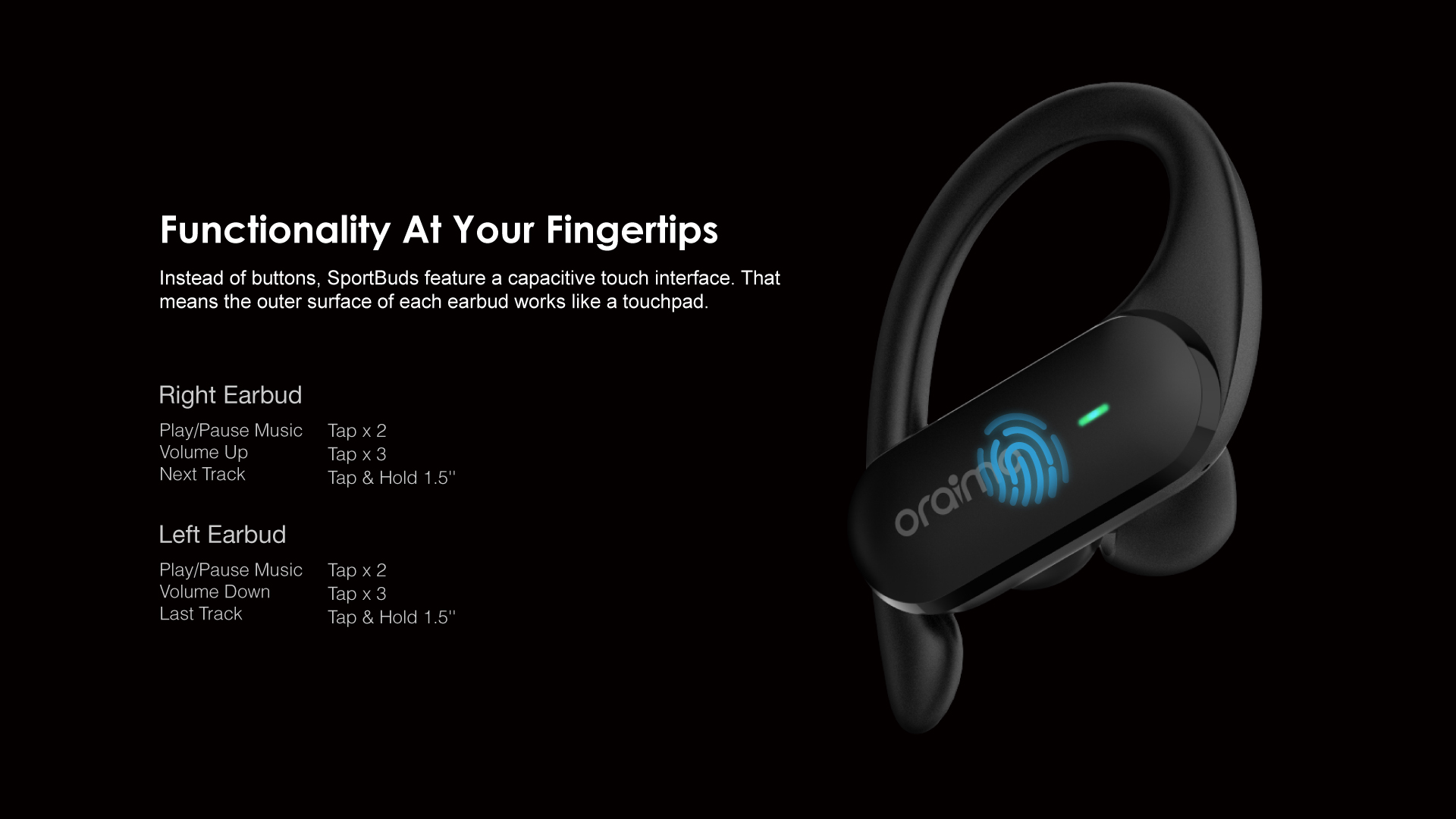 Oraimo SportBuds True Wireless Sport Earbuds